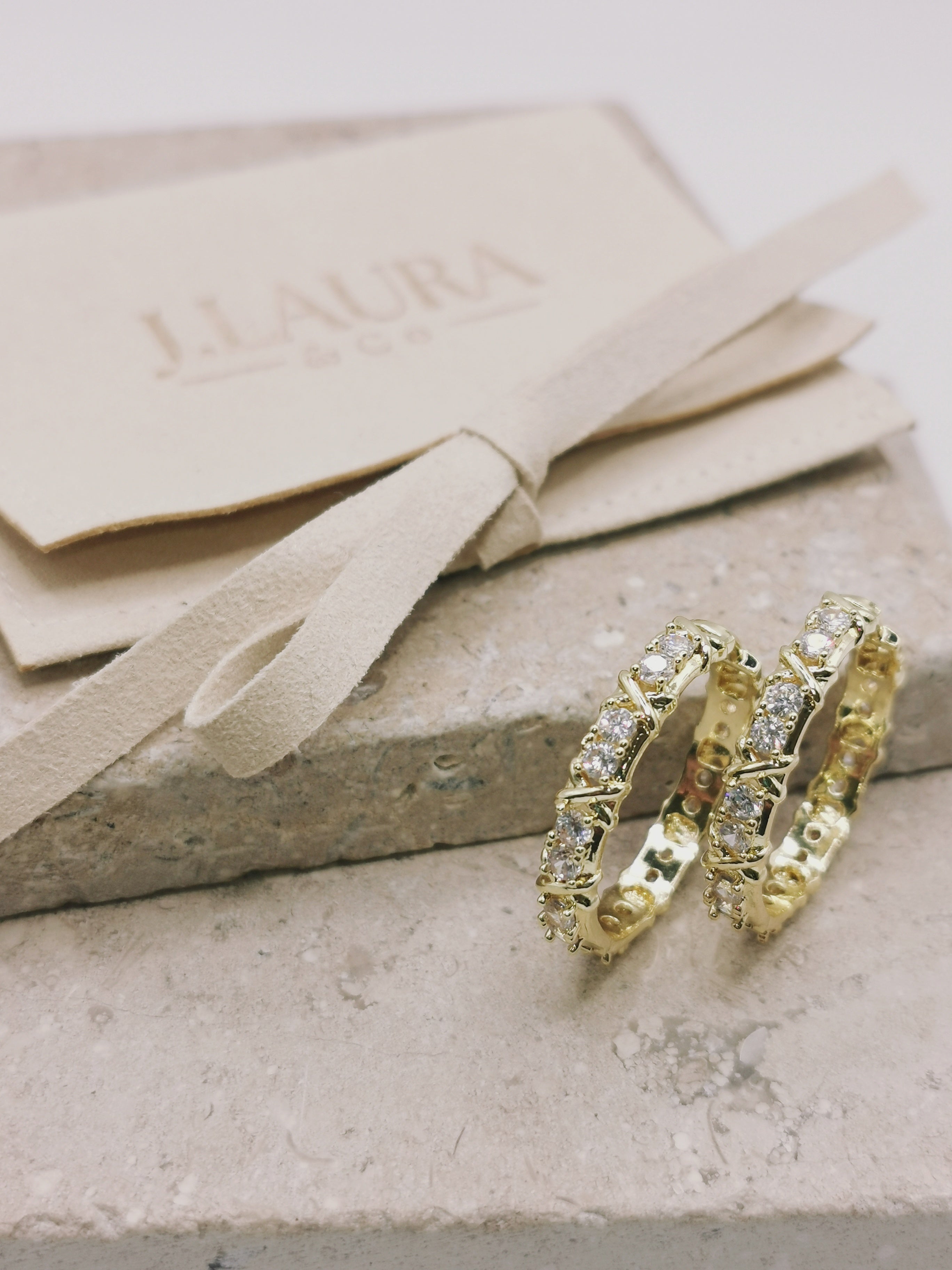 Alexa Jewelled X Hoops – J.Laura & Co